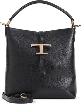 Tod's Mini sac seau T Timeless - Femme - Sacs - Noir - Taille: ONE Size