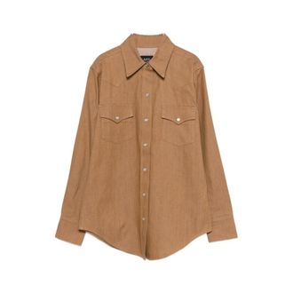 A.P.C. A.p.c., Femme, Blouses et Chemises, Brun, Taille: 34 FR Western Shirt