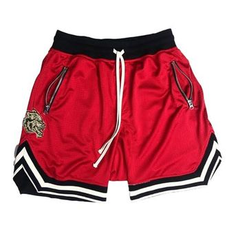 Generic Short court pour homme avec imprim&eacute; lettres et cordon de serrage &agrave; la taille, short d&eacute;contract&eacute; avec cordon de serrage &agrave; lavant, short de sport sporti