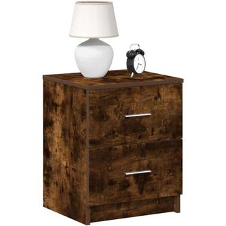 vidaXL Nachttische 2 Stk. mit 2 Schubladen R&auml;uchereiche 40x36x50 cm - Vidaxl