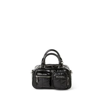 Karl Lagerfeld Sac &agrave; main matelass&eacute; avec bandouli&egrave;re amovible en cuir