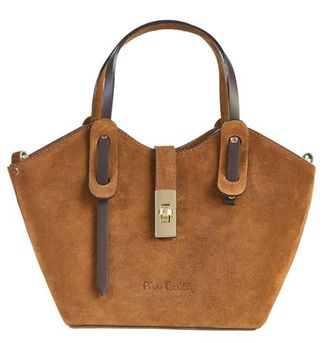 Pierre Cardin Sac pour femme, Su&egrave;de, Cuir V&eacute;ritable, Fabriqu&eacute; en Italie daim, Taille PETIT, cabas, sac bandouli&egrave;re, multifonctionnel, &eacute;l&eacute;gant,Shopper