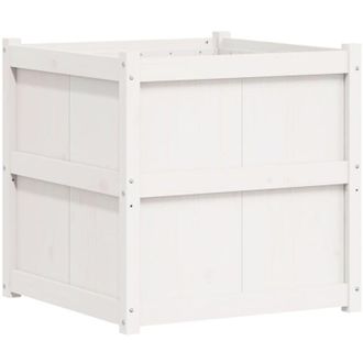 vidaXL Vidaxl - Jardini&egrave;re dext&eacute;rieur blanc 70x70x70 cm bois de pin massif