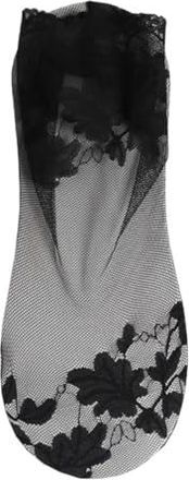 Generico 5 paires de chaussettes de cheville en dentelle transparente, chaussettes invisibles &agrave; coupe basse pour femme, Colora- 5 paires, Taille Unique