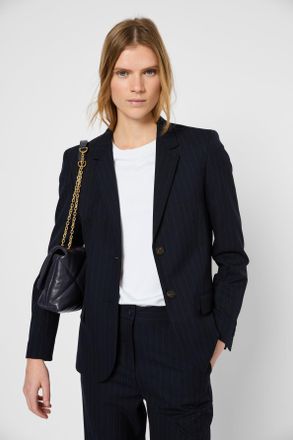 Gerard Darel Veste de tailleur &agrave; fines rayures - RABY - Marine