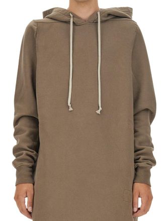 Rick Owens 100% Cotton Oversized Hoodie Sweatshirt - Beige