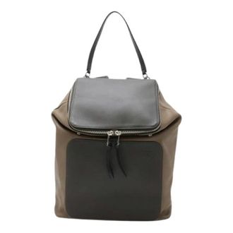 Loewe Pre-owned Goya Calfskin Backpack - - Pre-owned - Damen - Braun - ONE SIZE
