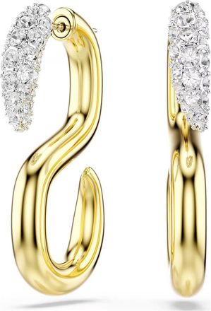 Swarovski Dextera Ohrringe Rundschliff, Wei&szlig;, Metallmix