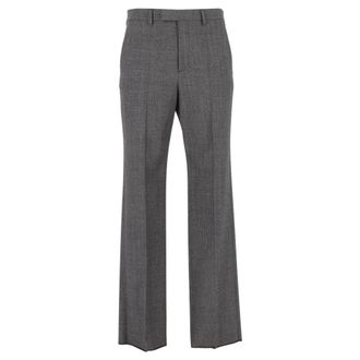 Valentino Garavani Homme, Pantalons, Gris, Taille: XL Pantalon en laine moulin&eacute;