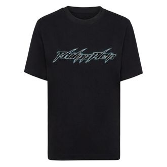Philipp Plein Jersey T-Shirt Rundhals SS Logo - - Tops - Damen - Schwarzk - S