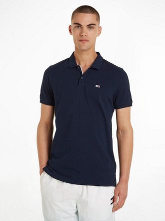 Tommy Jeans Poloshirt TJM SLIM PLACKET POLO Piqu&eacute; mit Polokragen