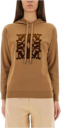 Max Mara Femme, Pulls, Beige, Taille: 40 FR Pull ras du cou en maille c&ocirc;tel&eacute;e
