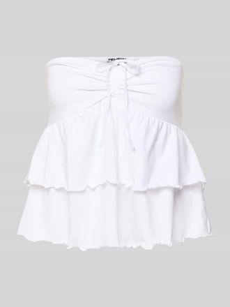 Review Bandeau-Top im Stufen-Look mit Schn&uuml;rung