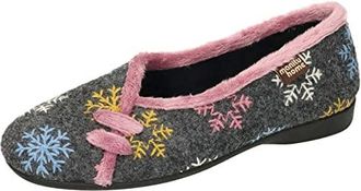 Manitu Femme Chaussons pour la Maison, Gris, 38 EU