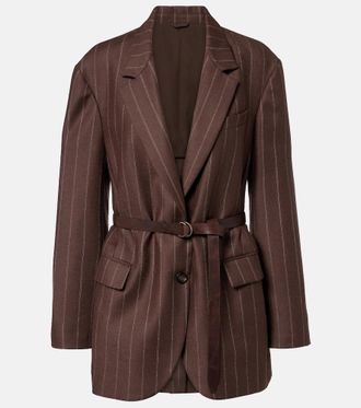 Brunello Cucinelli Blazer ray&eacute; en laine vierge