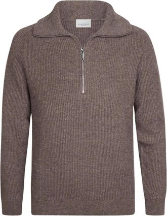 Profuomo Pull &agrave; demi-zip - Homme - Pulls - Violet - Taille: L