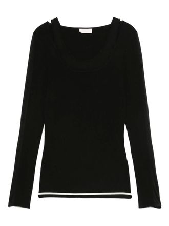 Liu Jo Oberteil mit Cut-Outs - Schwarz