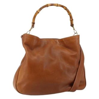 Gucci Sac &agrave; main en cuir Pre-owned - Femme - Pre-owned - Brun - Taille: ONE Size