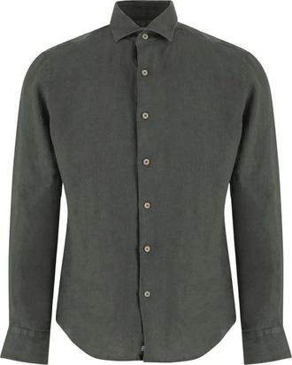 Alessandro Gherardi Homme, Chemises, Vert, Taille: 2XL Chemise en lin