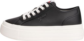 Tommy Jeans Damen Tjw Flatform Sneaker Ltr En0en02964 Low Top, Black (Black), 40 EU