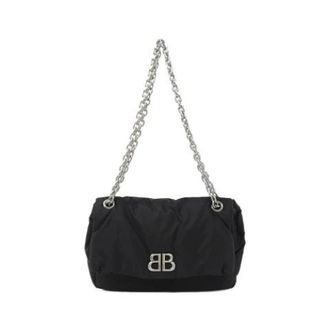 Balenciaga Pre-owned Sac bandouli&egrave;re Monaco en nylon - Femme - Pre-owned - Noir - Taille: ONE Size