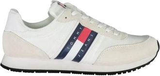 Tommy Hilfiger Homme, Chaussures, Blanc, Taille: 41 EU Polyester Baskets