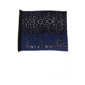 Cavalli unisex, Accessoires, Bleu, Taille: ONE Size Foulard Fantaisie Logo Animalier