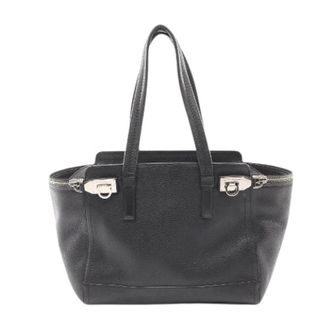 Ferragamo Pre-owned Gancini Lederhandtasche - - Pre-owned - Damen - Schwarzk - ONE SIZE