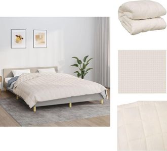 vidaXL Gewichtsdecke Hellcreme 200x230 cm 13 kg Stoff - Gewichtsdecke - Schlafdecke - Bettdecke - Schlafdruckdecke - Schwere Decke