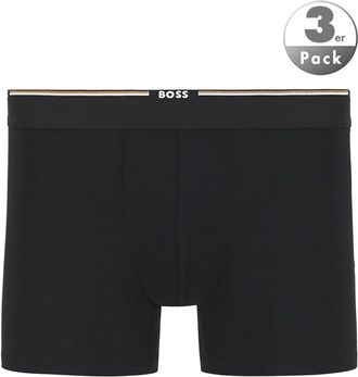 HUGO BOSS Herren Trunks schwarz Baumwolle & Mix Gemustert,unifarben