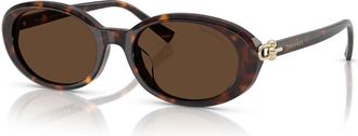 Tiffany & Co. Oval Sonnenbrille - - Accessories - Damen - Braun - 54 MM