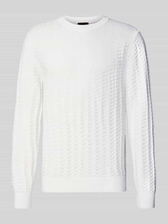 HUGO BOSS Pullover mit strukturierter Strickoptik Modell Simond