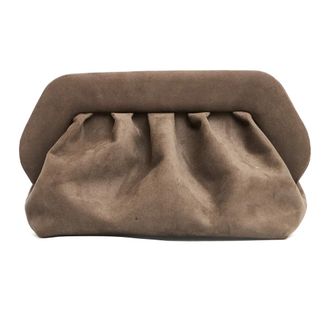 Themoir&egrave; Veganer Wildleder-Clutch in Fango - - Bags - Damen - Braun - ONE SIZE