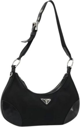 Prada Pre-owned Sac bandouli&egrave;re en nylon - Femme - Pre-owned - Noir - Taille: ONE Size