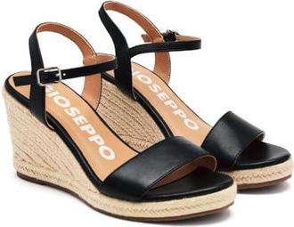 Gioseppo ZHEPE Sandales compensées Espadrilles Femme Noir 39 EU, Noir, 39 EU