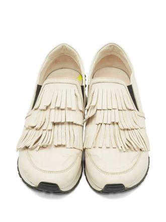 Tod's baskets &agrave; design sans lacets &agrave; franges - Tons neutres