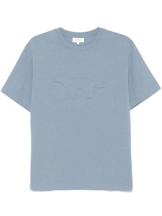 Maison Kitsuné t-shirt à patch Profile Fox - Bleu