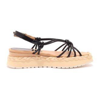 Paloma Barcel&oacute; Schwarzer Lackleder Sandale Modell 2002 - - Shoes - Damen - Schwarzk - 38 EU