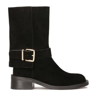 Kazar Femme, Chaussures, Noir, Taille: 40 EU Kazar Bottes noires en daim de type officier