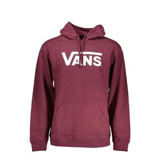 Vans Homme, Sweatshirts et sweats &agrave; capuche, Rouge, Taille: S Sweat &agrave; capuche rouge avec poche centrale et impression