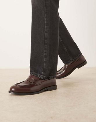 Calvin Klein Essential - Penny-Loafer in Braun mit Markendetail-Brown