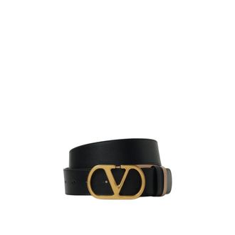 Valentino Garavani Femme, Accessoires, Noir, Taille: ONE Size Leather Belt with Buckle