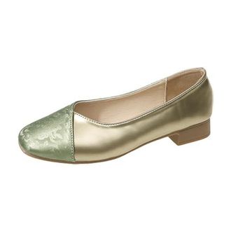 Generic Ballerines &eacute;l&eacute;gantes pour femme avec talon - Chaussures de mariage bicolores - L&eacute;g&egrave;res et confortables - Mocassins ferm&eacute;s - Chaussures &agrave; talons - Chau