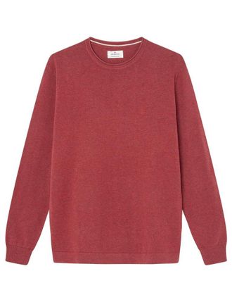 Springfield Herren Suéter Basic-Pullover, Rojo, S