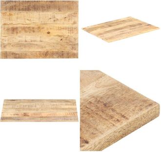 vidaXL Dessus de table Bois de manguier solide 15-16 mm 90x70 cm - Dessus De Table - Plateau De Table - Table Basse - Bois Massif - Manguier - Home & Living