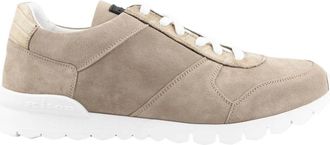 Kiton Homme, Chaussures, Beige, Taille: 40 1/2 EU Baskets en daim et cuir fa&ccedil;on crocodile