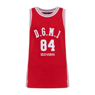 Dolce & Gabbana Embroidered Logo Tank Top - - Tops - Herren - Rot - L