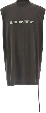 Rick Owens Homme, Tops, Gris, Taille: S Trap T Top