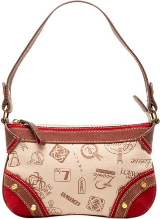 Loewe Hobo Bags - 160th Anniversary Suede Trimmed Canvas Shoulder Ba - Gr. unisize - in Braun - f&uuml;r Damen