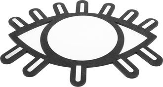 Lurrose Wandspiegel In Augenform Nordic Stil aus Holz Wanddekoration und Fotorequisite In Schwarz Einzigartiges Design f&uuml;r Wohnzimmer und Kinderzimmer